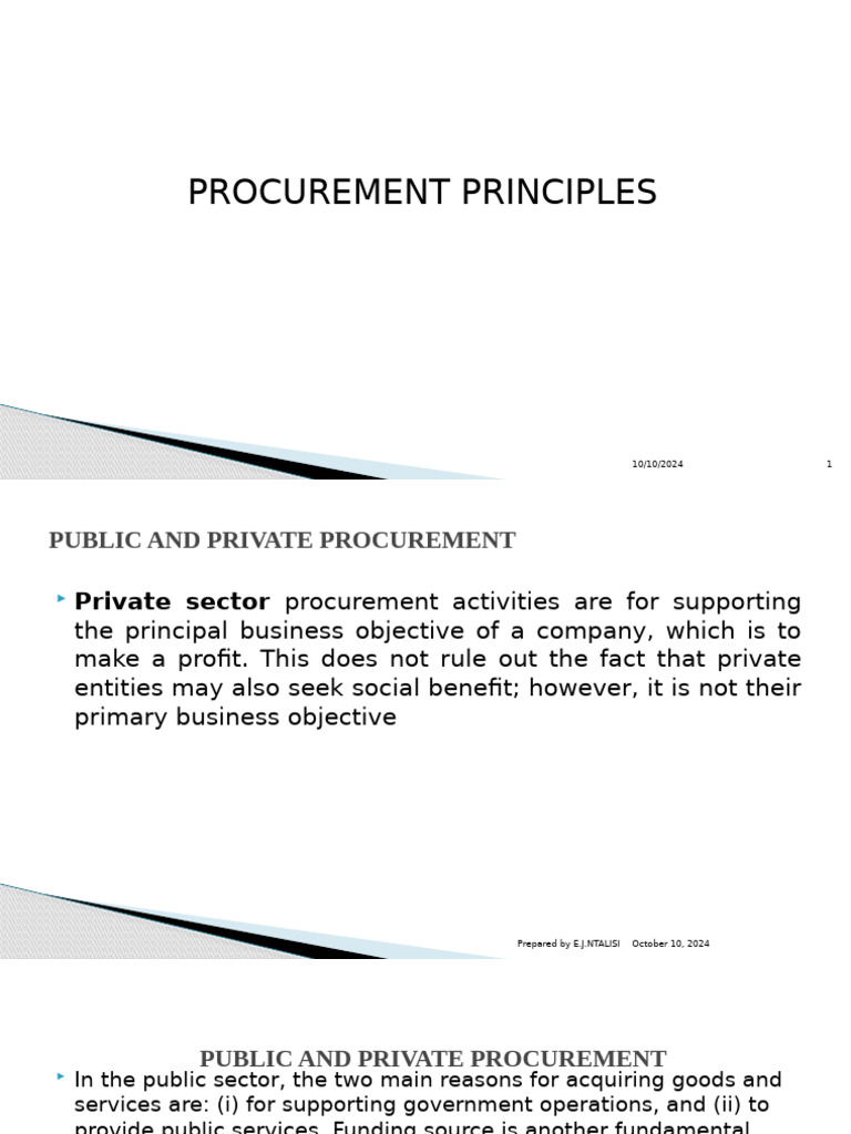 Procurement Principles Topic 1 Cont... - 021506 | PDF
