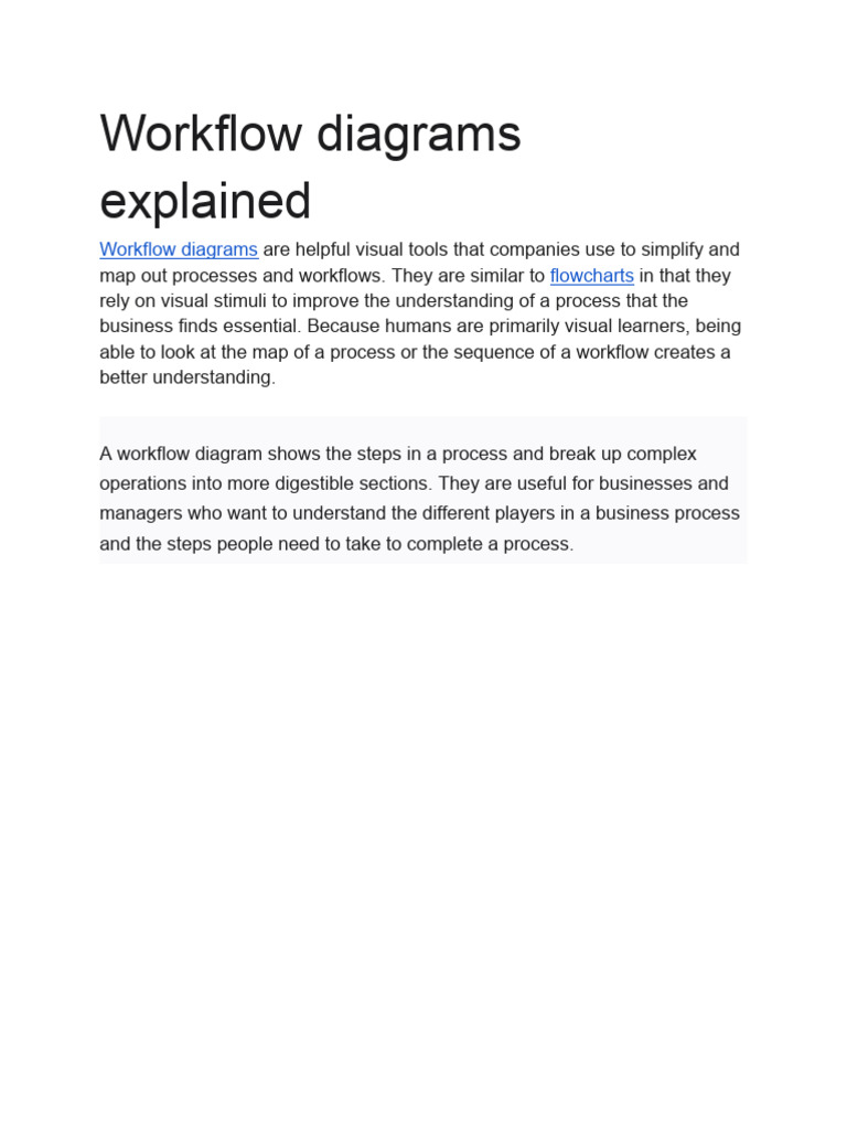 Workflow Diagrams Explained | PDF