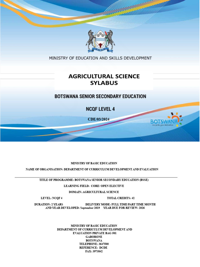 Agric Scie F | PDF