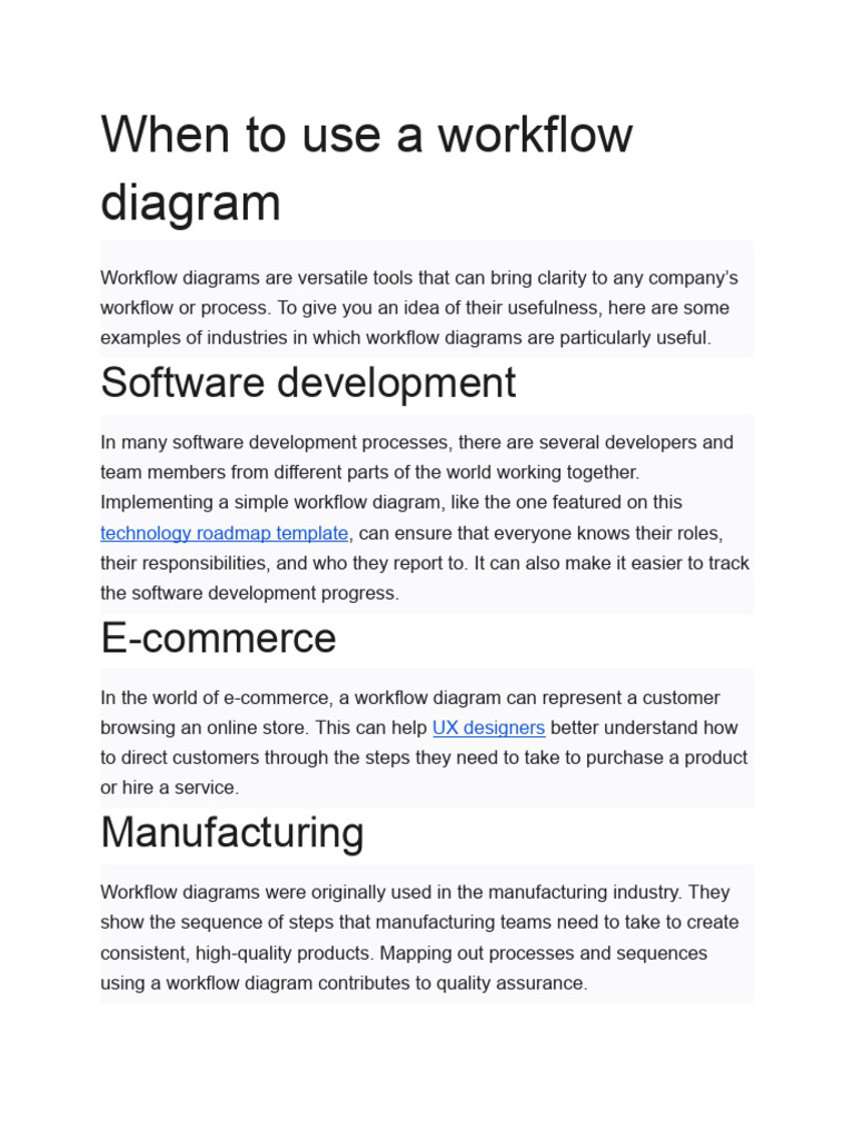 When to use a workflow diagram | PDF