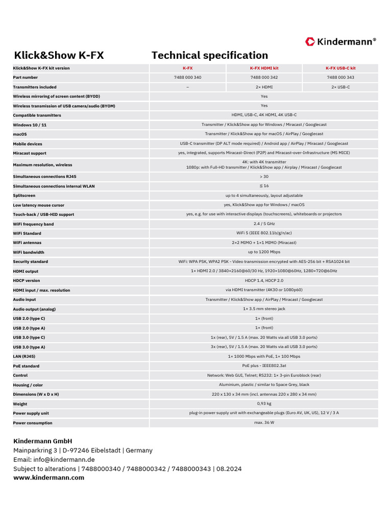 K-FX Datasheet en | PDF