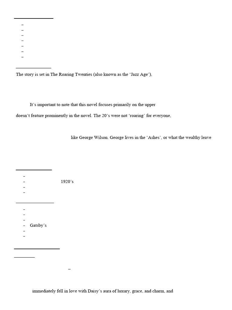 The Great Gatsby - FULL ANALYSIS | PDF