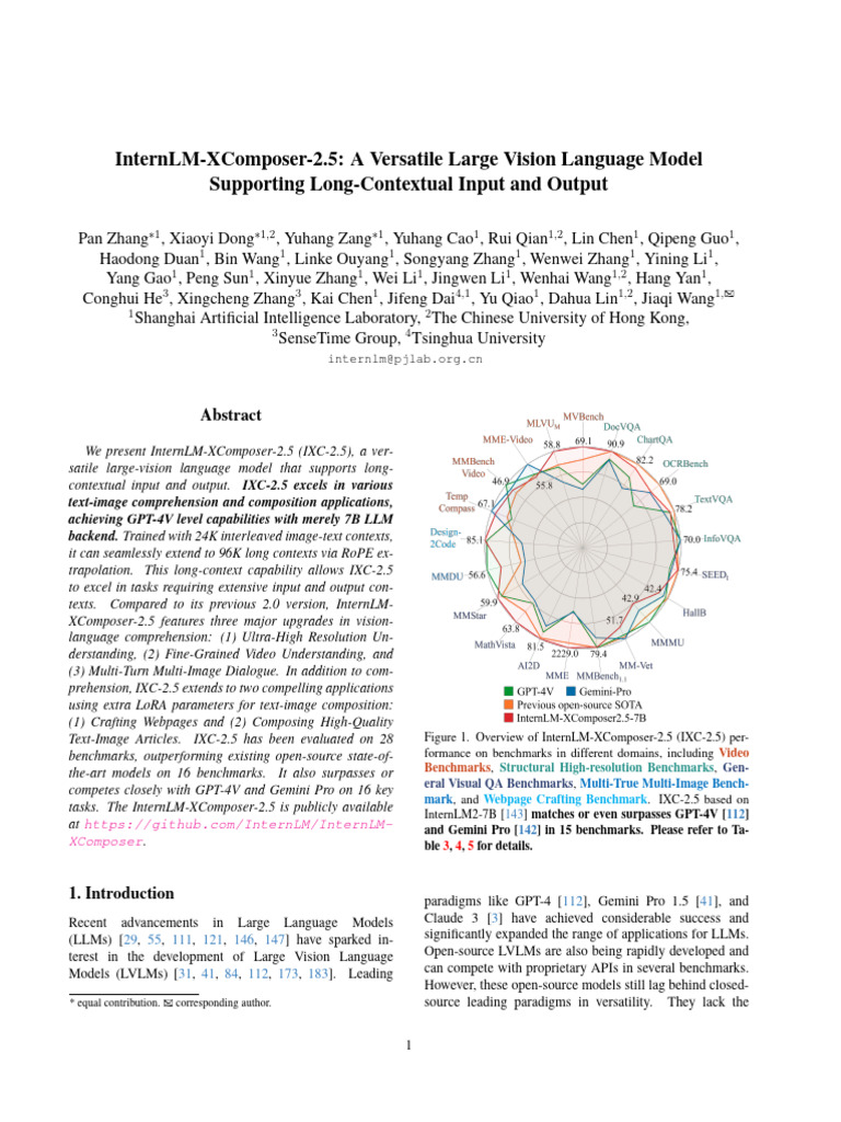 InternLM XComposer 2.5 | PDF