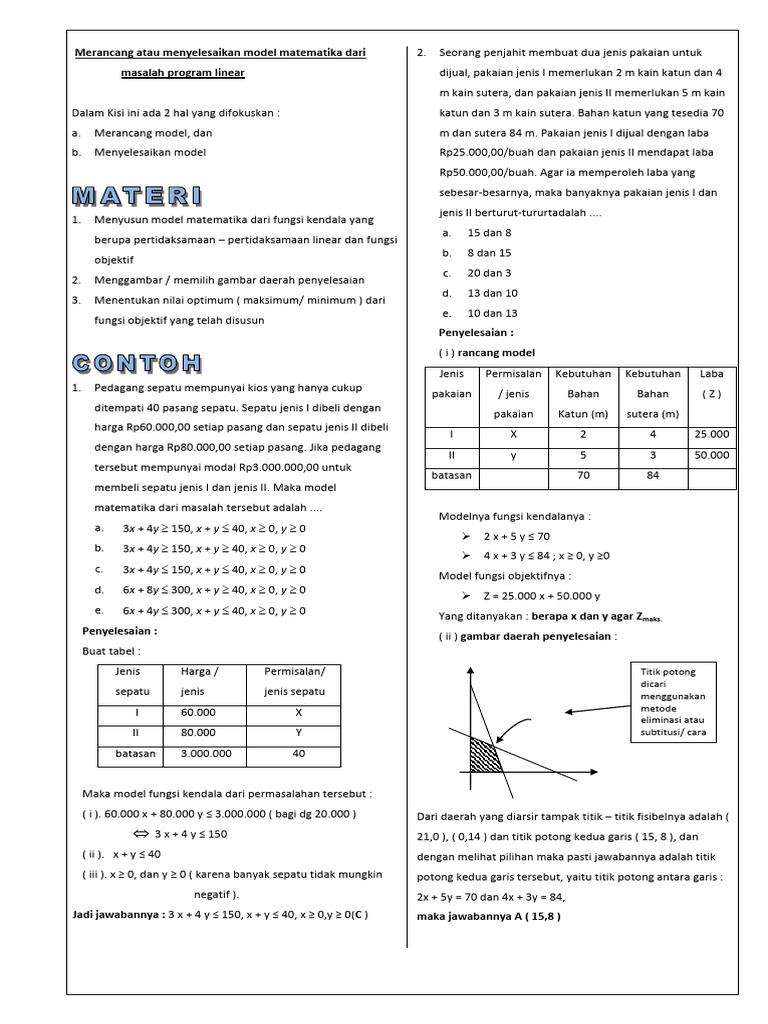 Lanjutan Program Linier | PDF