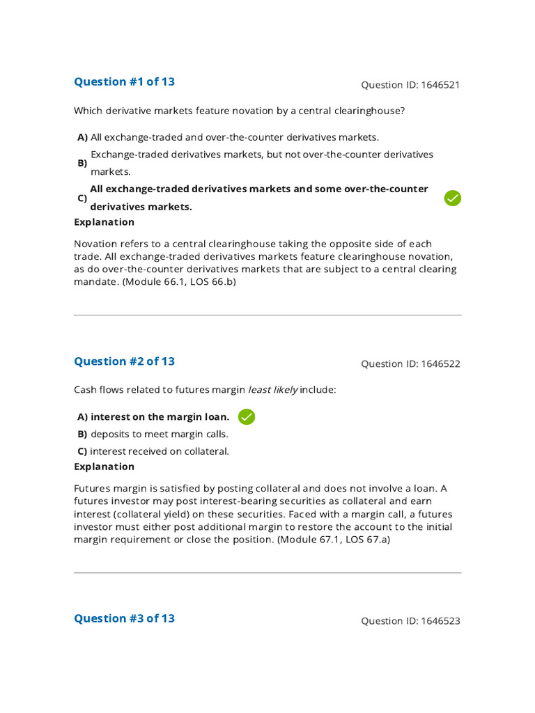 Derivatives - Answers | PDF