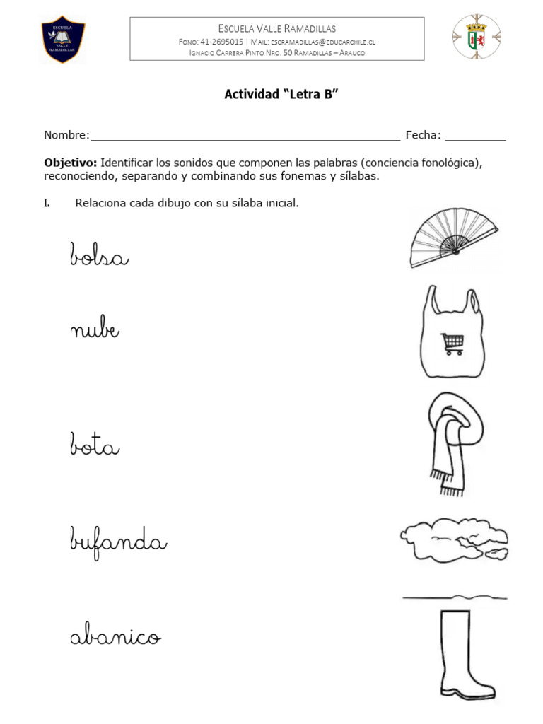 Actividad Letra B | PDF