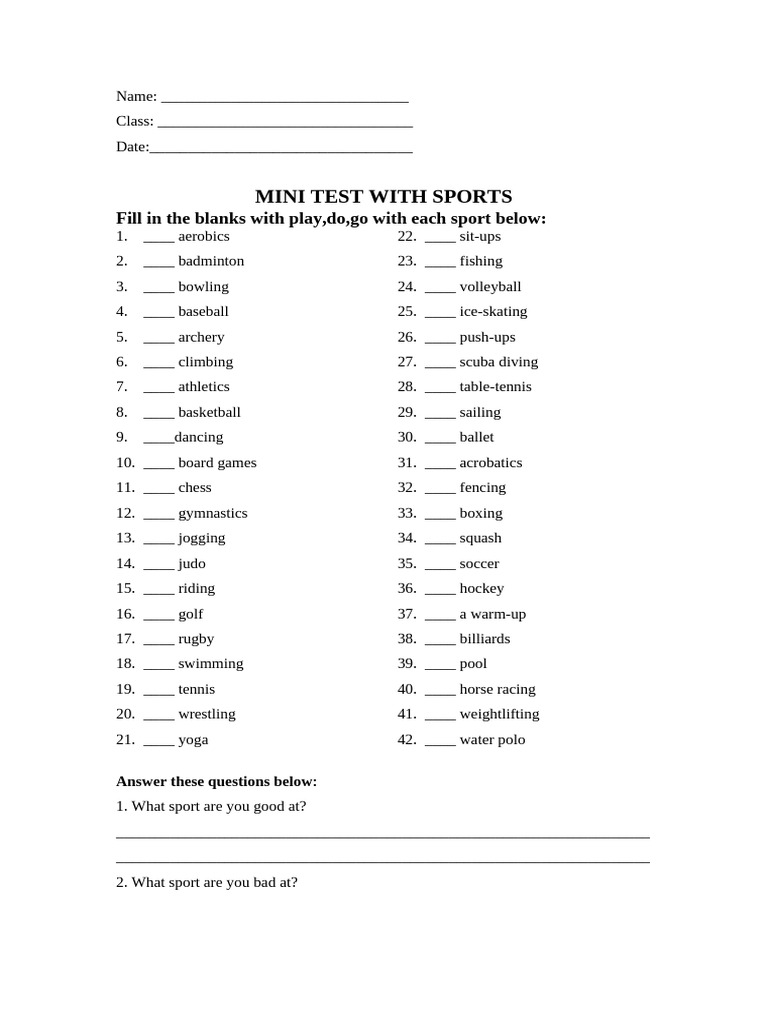 Mini Test | PDF