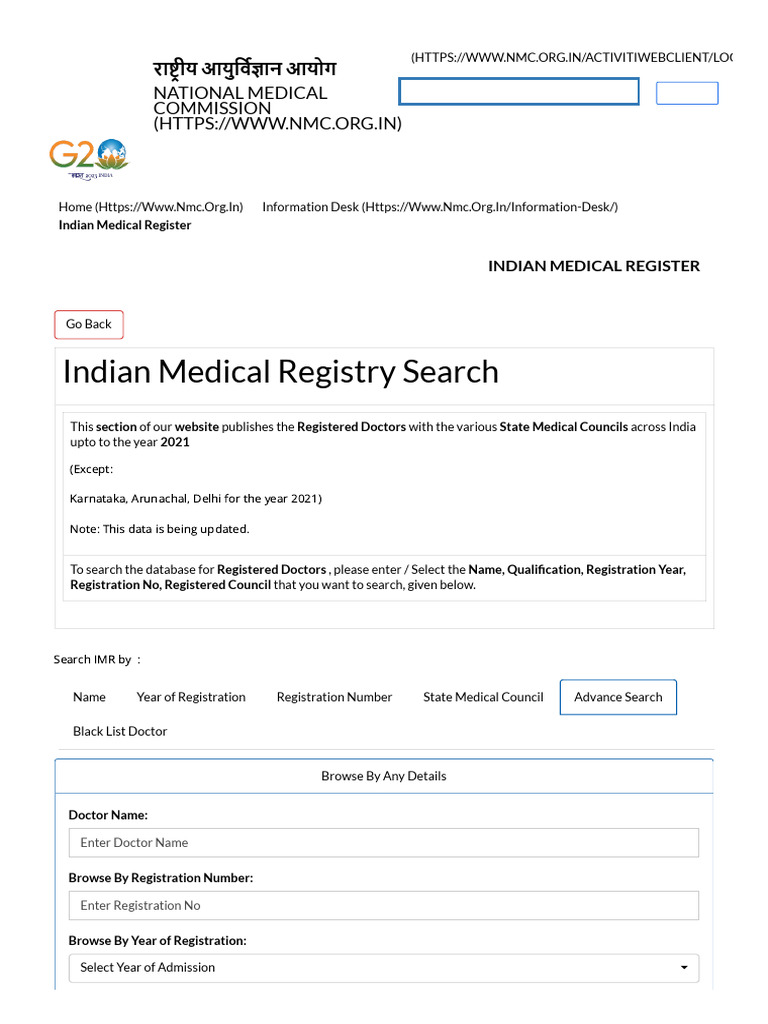 2 Indian Medical Register _ NMC2 | PDF