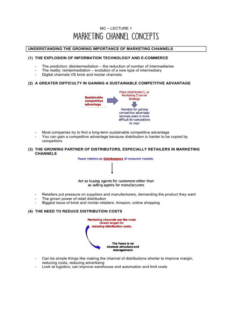Marketing Channels Distribution | PDF | Marketing | Mass Media