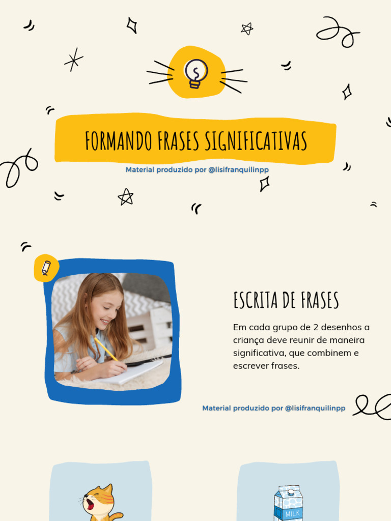 Atividade Organizando frases | PDF