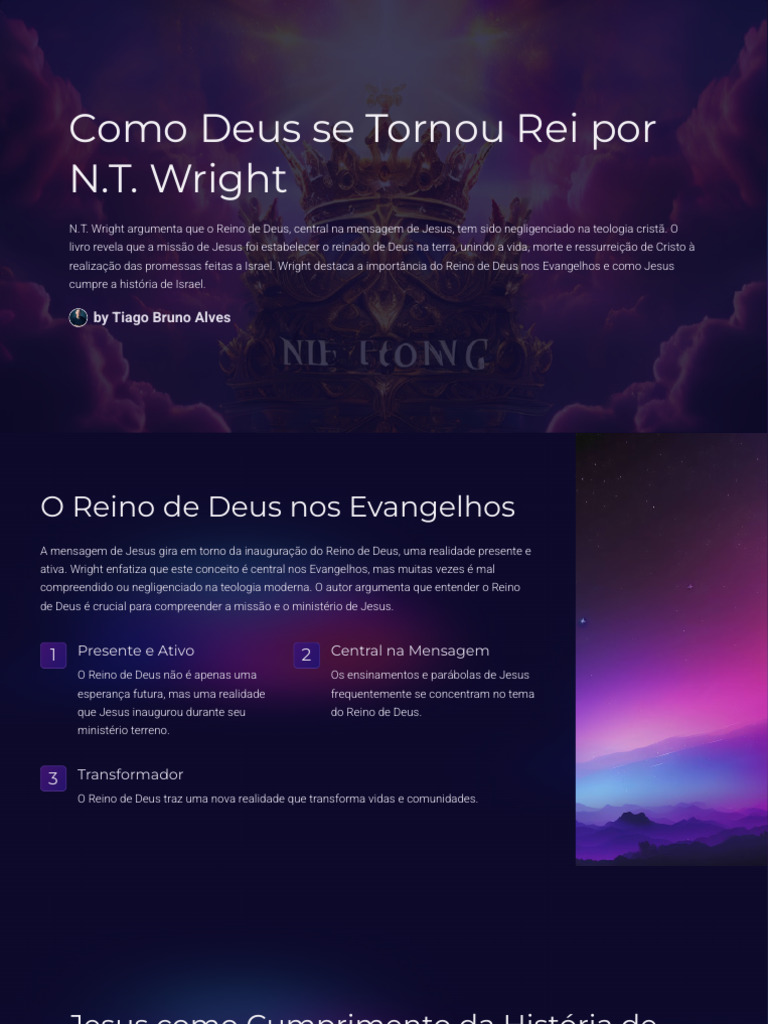 Como Deus Se Tornou Rei Por NT Wright | PDF