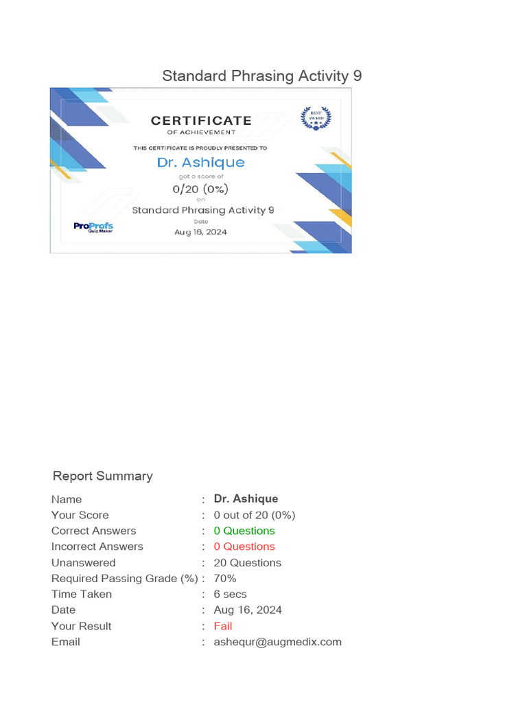 Dr. Ashique-339656934-Standard Phrasing Activity 9 | PDF