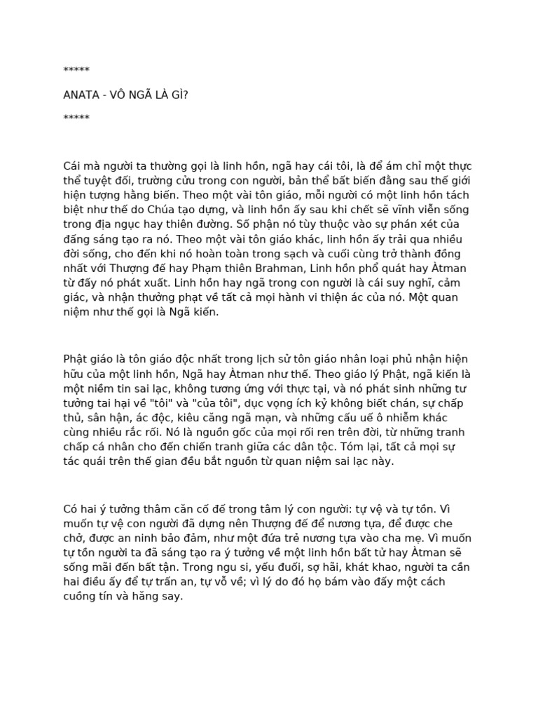 Anata Vô Ngã | PDF