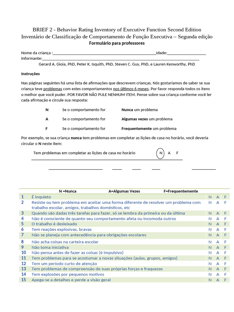 BRIEF 2 para professores | PDF