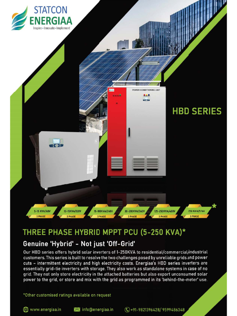 HBD 3P StatconEnergiaa Data Sheet18042023 | PDF