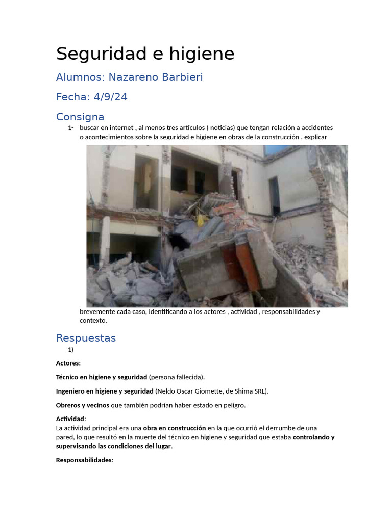 Seguridad e higiene | PDF