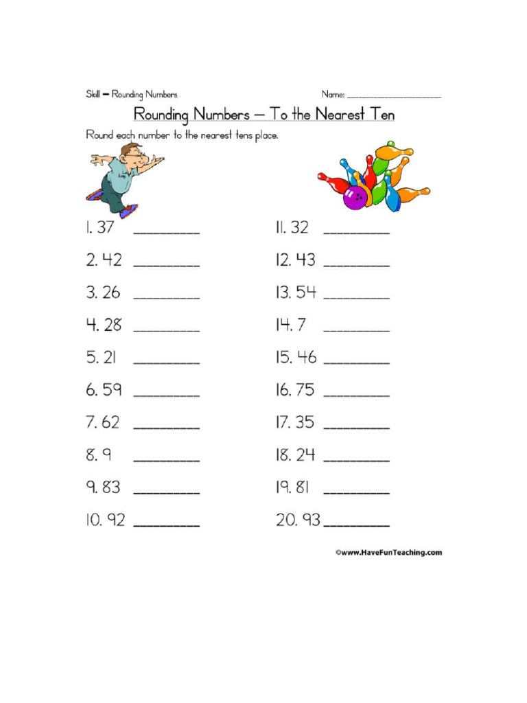 Worksheets in Rounding Off Method | PDF