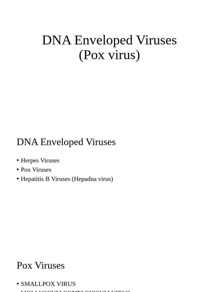 Pox Viruses | PDF