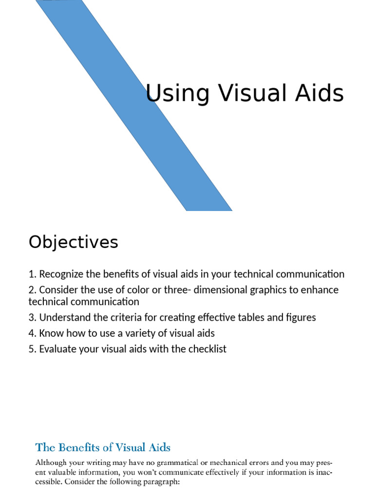 Using Visual Aids in Technical Communication | PDF