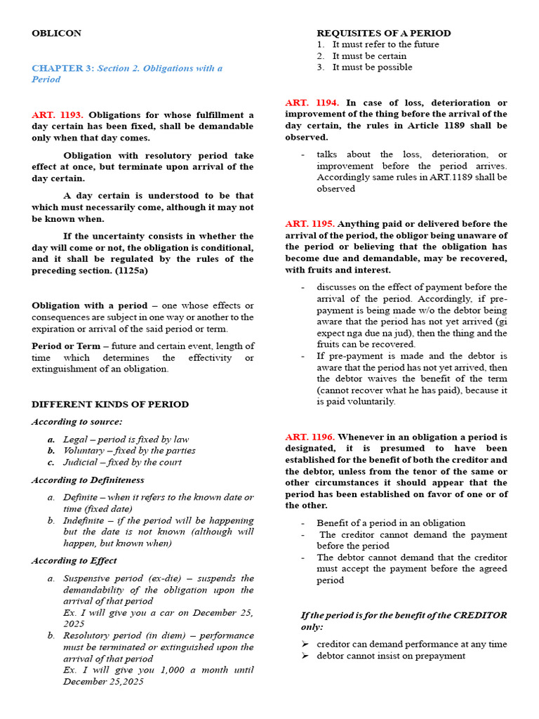 Oblicon - Chap 3 Secs - 2&3 | PDF