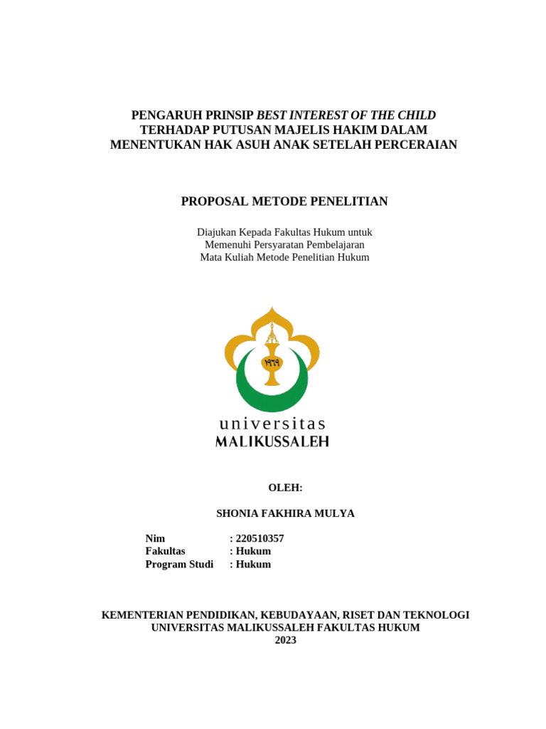 Proposal Shonia | PDF