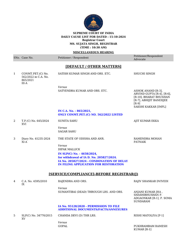 Default / Other Matters | PDF