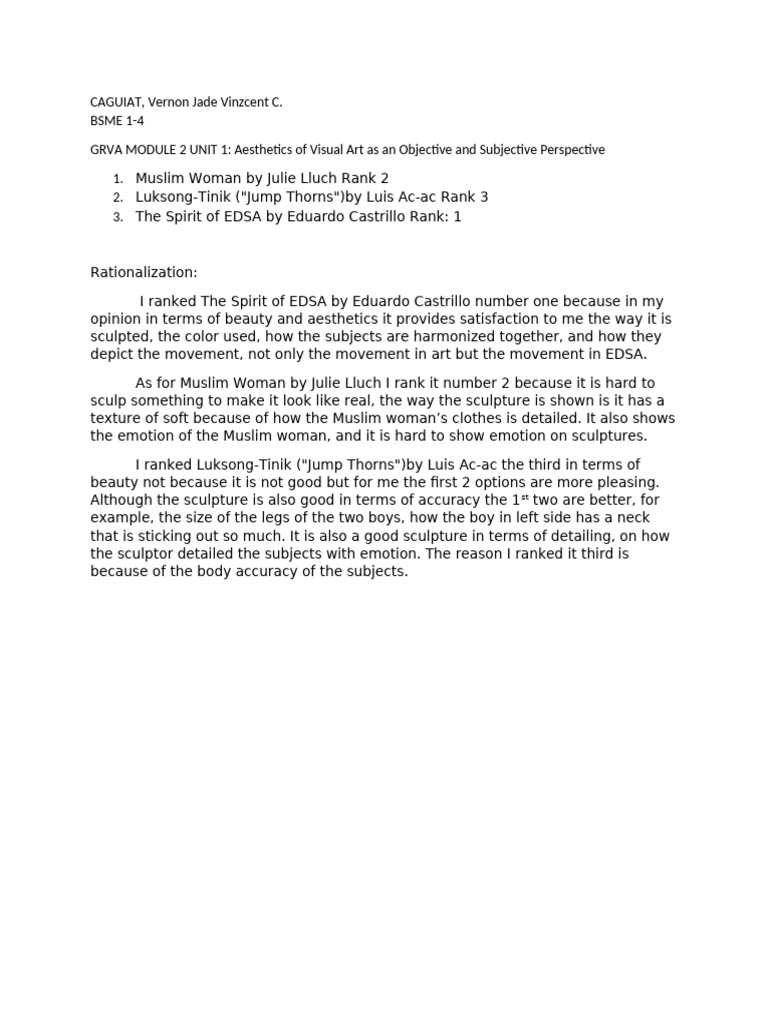 Caguiat-Grva Module 2 Unit 1 | PDF