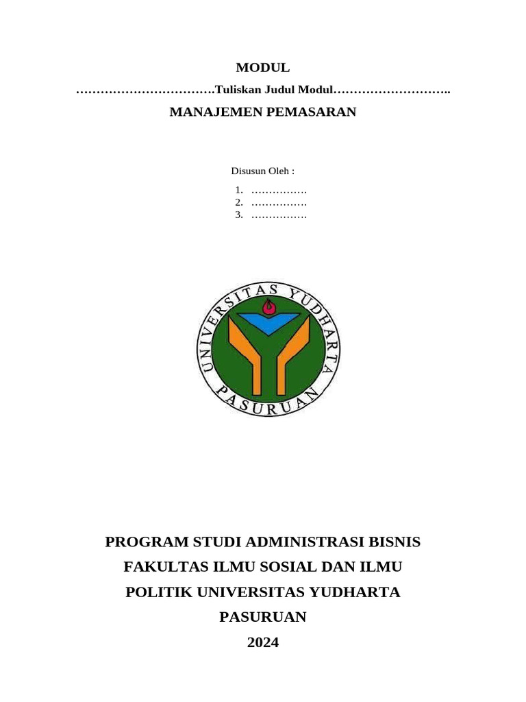 Modul (Tugas Uas Manajemen Pemasaran) | PDF