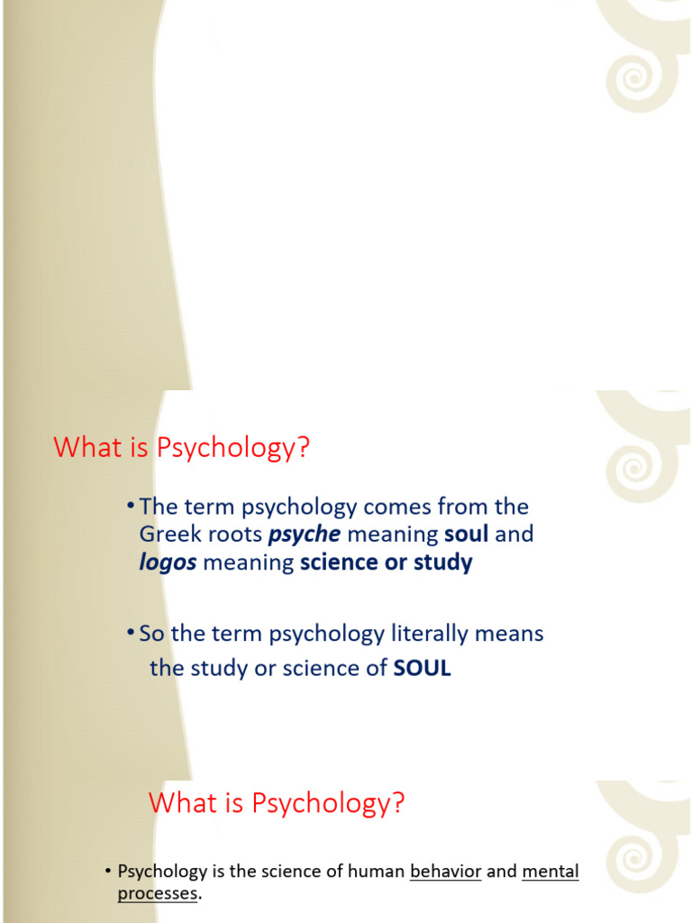 Psychology BA1 Unit 1 Introduction To Psychology | PDF