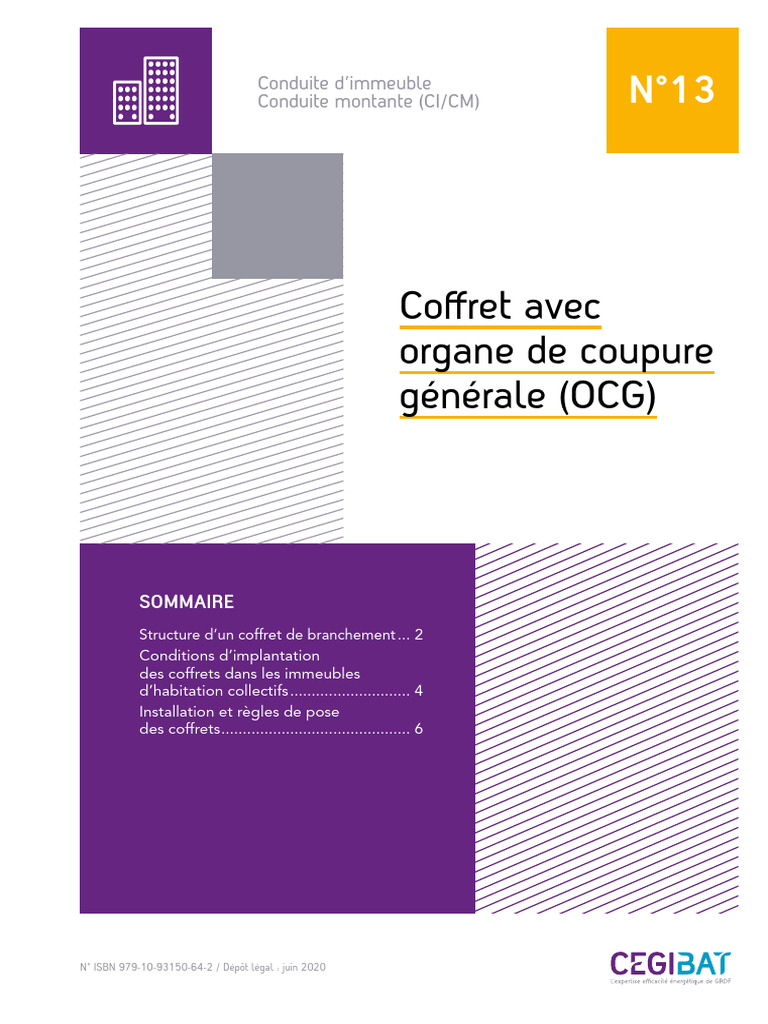 Fiche 13 - LC - CICM - Organe de Coupure Générale (OCG) - 0 | PDF