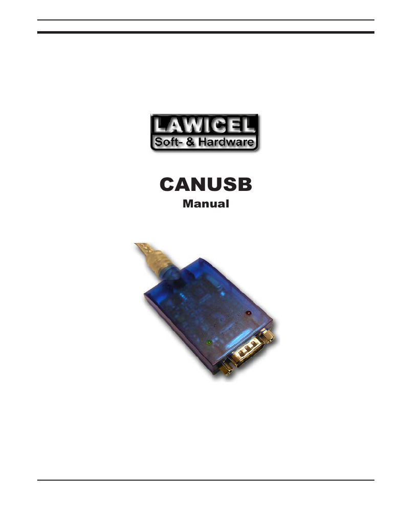 Canusb Manual 10a | PDF