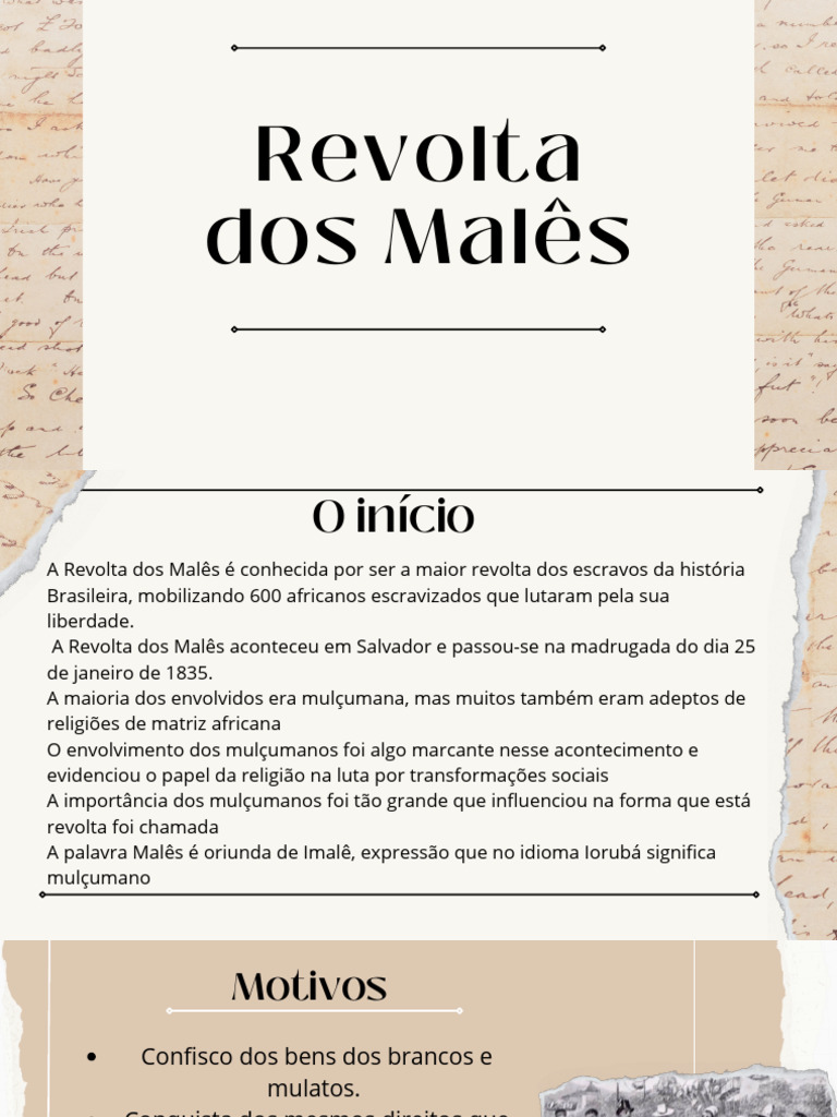 Revolta Dos Malês - 20240821 - 132256 - 0000 | PDF | Ciências Sociais