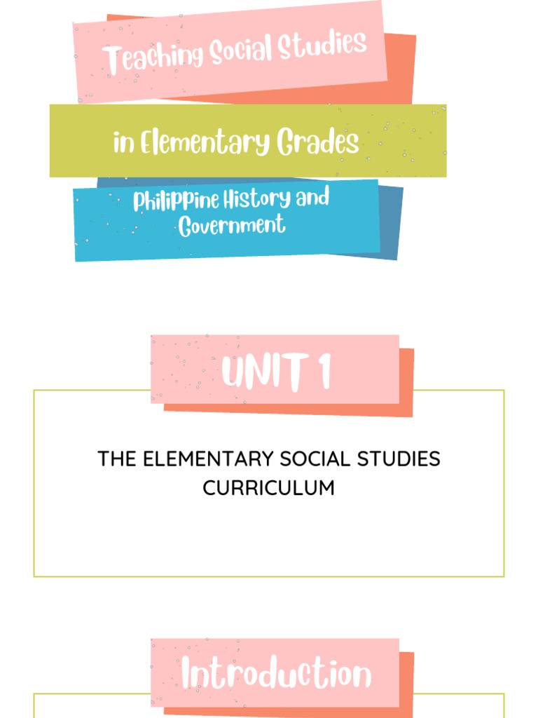 1 SCC1 Llesson 1 Teaching Social Studies Introduction | PDF