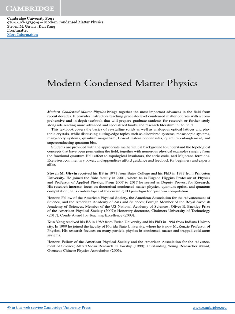 Portal - Guldu.uz-Kondenserlangan Holatlar Fizikasi | PDF