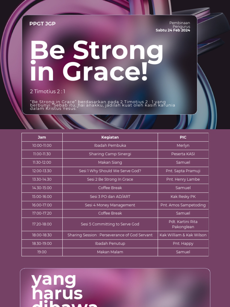 Be Strong in Grace! | PDF