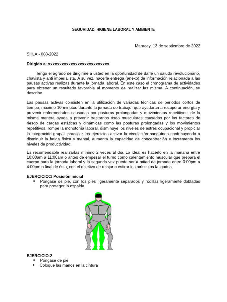 Pausas Activas Sha 20221 | PDF