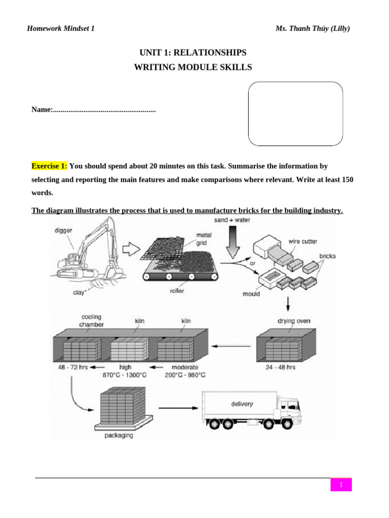 [Mindset 1] Unit 1 - Writing Module Skill - Ms. Thúy | PDF