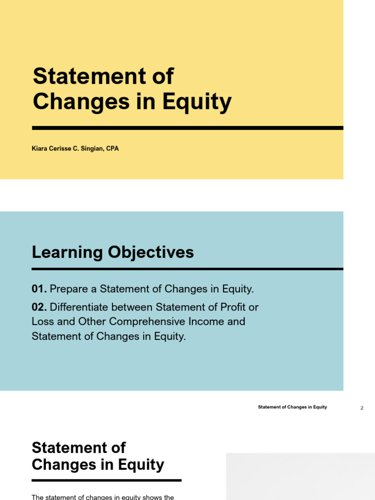 Chapter 5 Statement of Changes in Equity | PDF