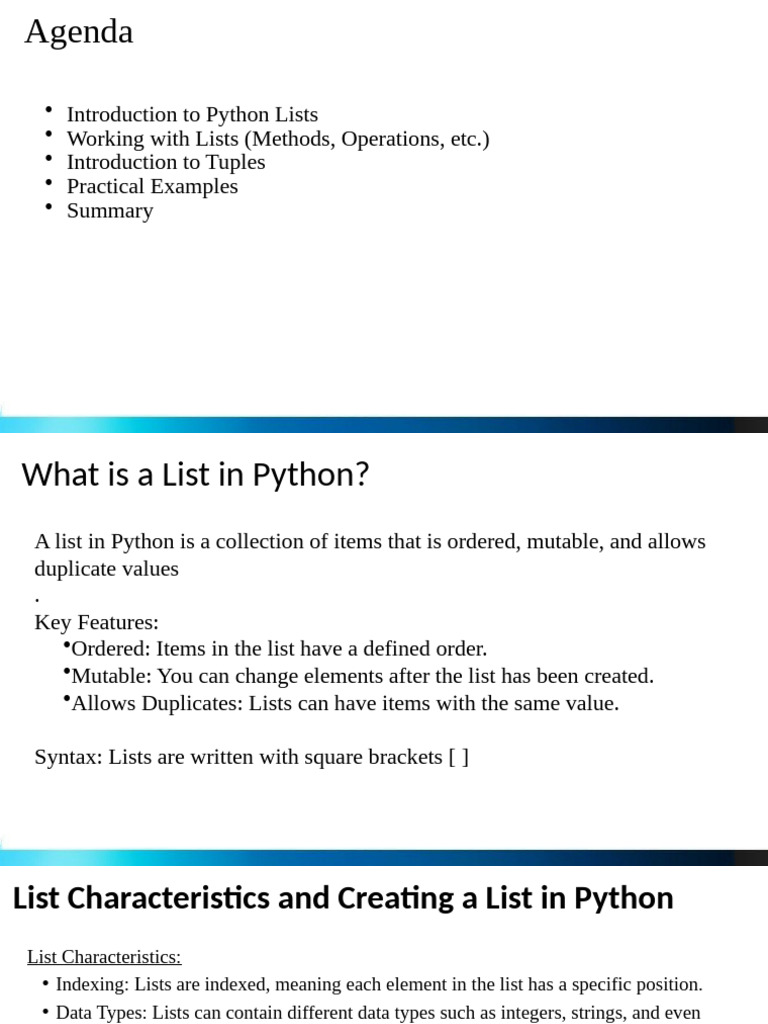 Python List and Tuples | PDF