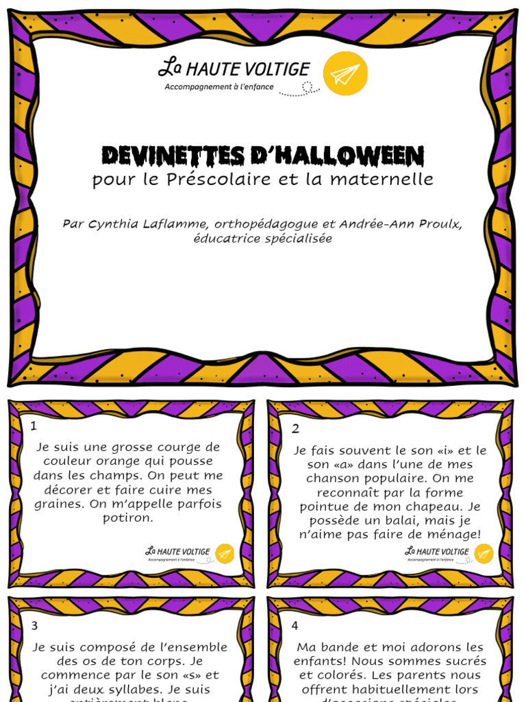 Devinettes Dhalloween PDF | PDF
