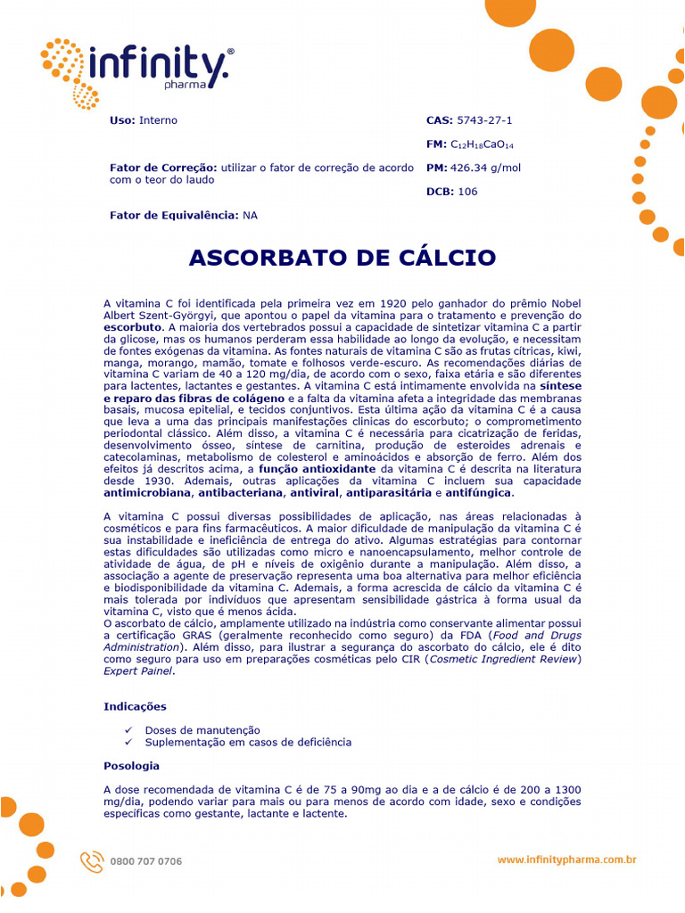 Ascorbato de Calcio | PDF