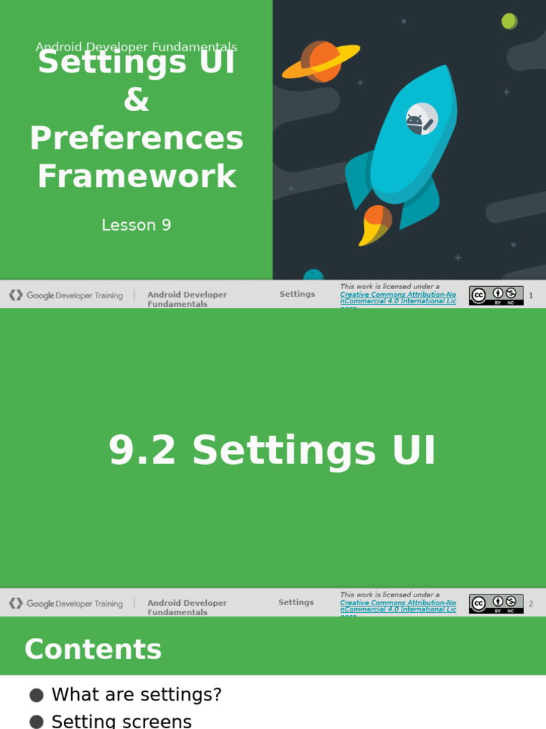 09.2 Settings UI - Preferences Framework | PDF