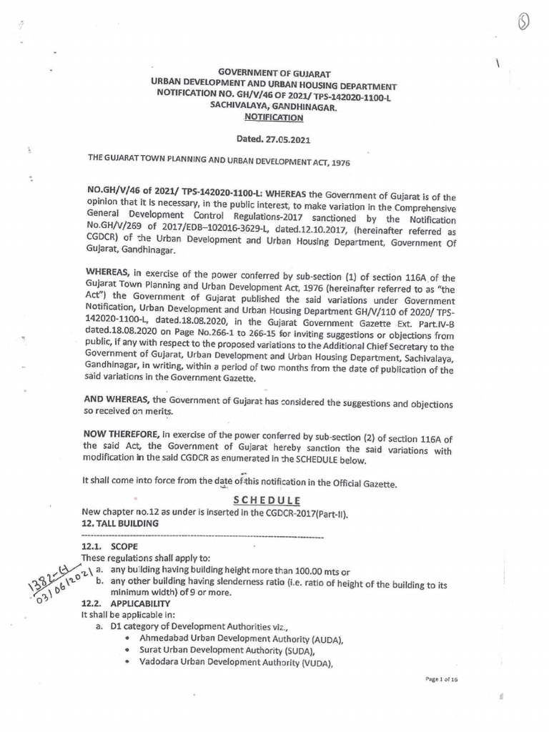 Gujarat Urban Development Authority | PDF