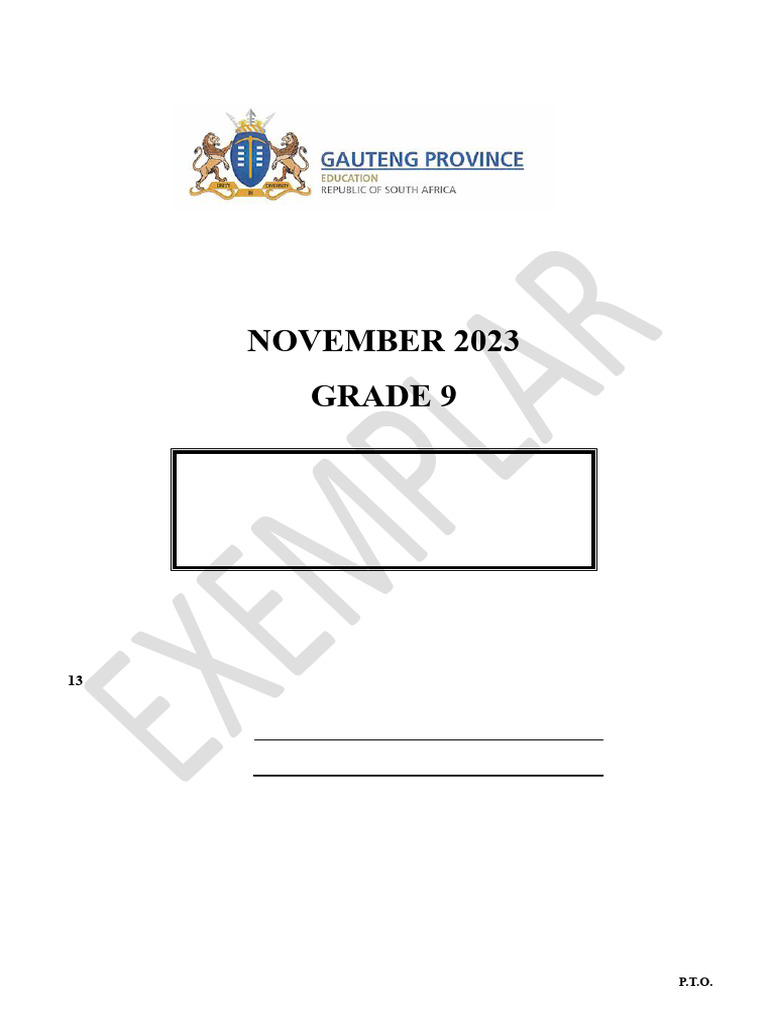 Grade 9 Math Exam Paper | PDF | Equations | Teaching Methods & Materials