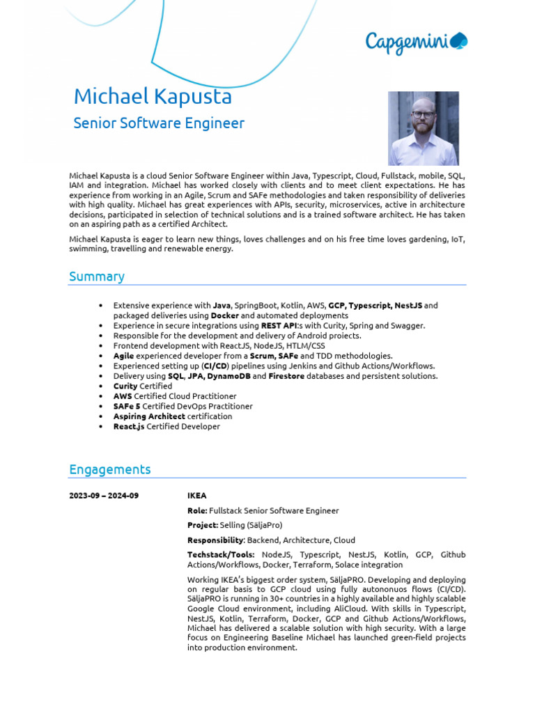 CV Michael Kapusta EN | PDF