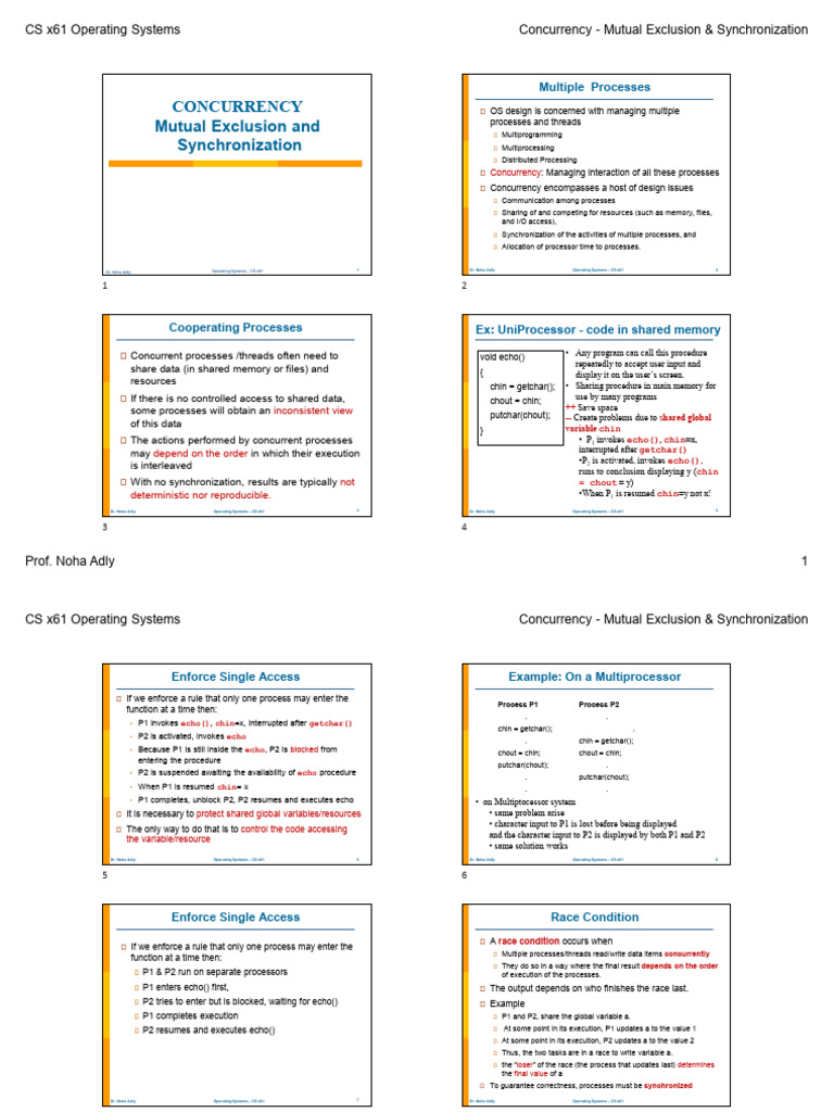 L05-06 Concurrency - Mutual Exclusion | PDF