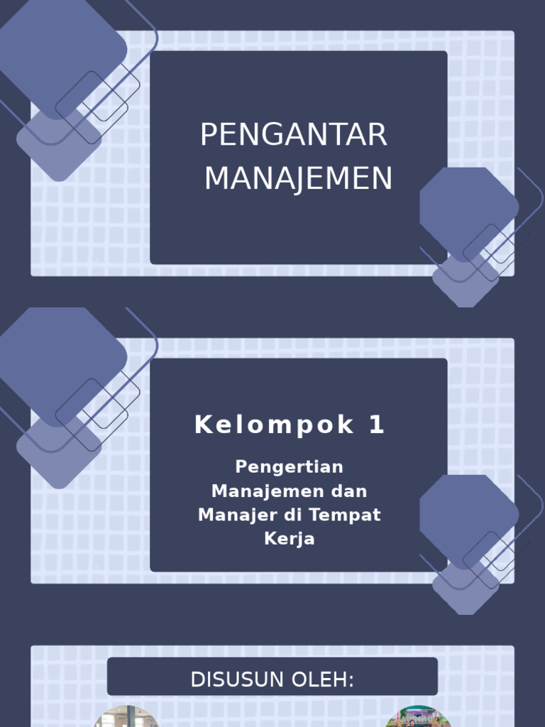 Pengantar Manajemen (Kel.1) | PDF