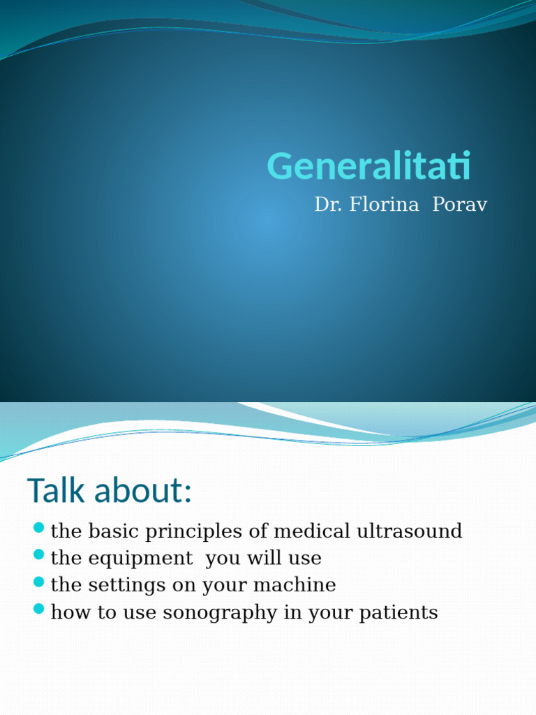 Notiuni Generale Ecografie | PDF