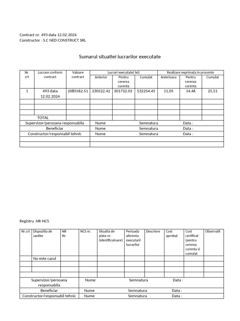Formulare Pentru Decontare | PDF