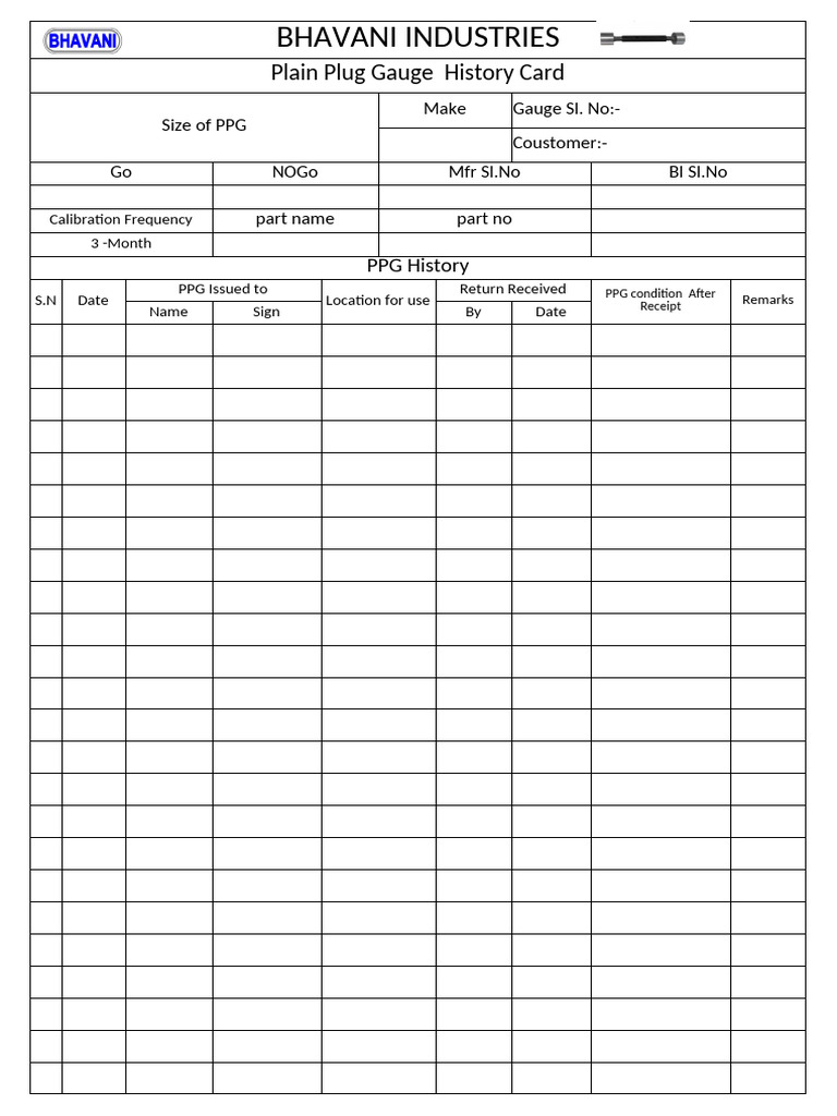 PPG- History Card-1 - | PDF